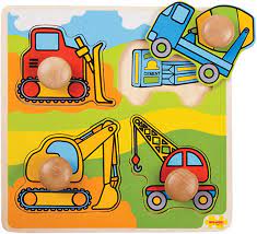 Púsluspil tré pinnar vinnuvélar— ABC Skólavörur