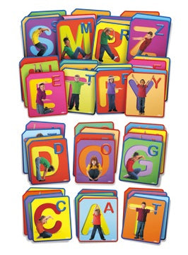 Yogaspjöld stafirnir og líkaminn— ABC Skólavörur